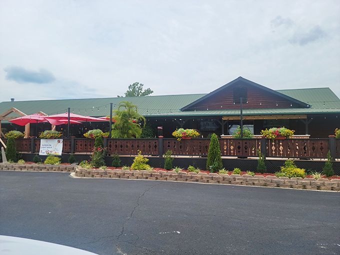 The rustic wooden exterior of Mi Viejo Carrollton welcomes you like an old friend, complete with a charming pergola entrance that practically whispers "come hungry."