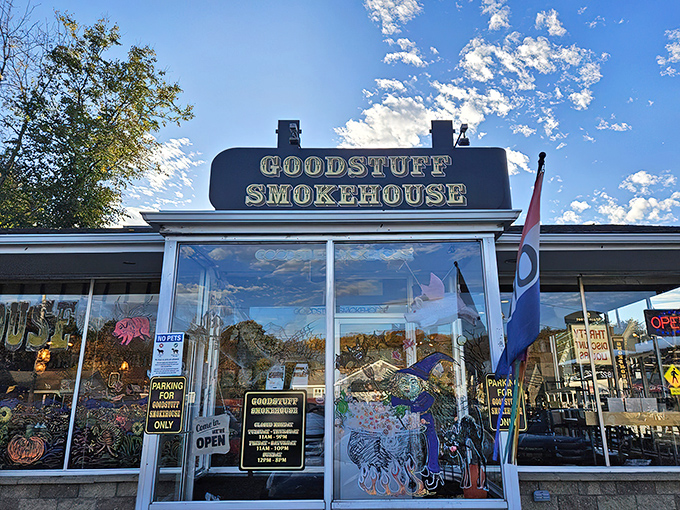 The unassuming storefront belies the smoky magic happening inside&mdash;Goodstuff Smokehouse's name is a promise they deliver on every day.