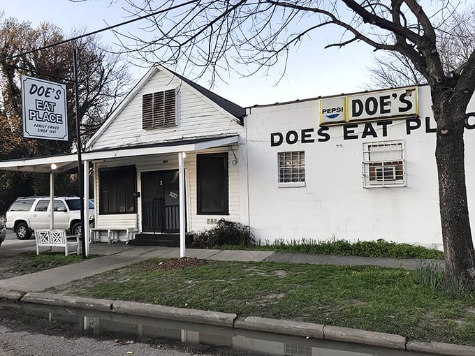 
The unassuming white house that launched a thousand food pilgrimages. Doe's exterior is the culinary equivalent of Clark Kent's glasses&mdash;hiding superhero-level deliciousness inside. 
