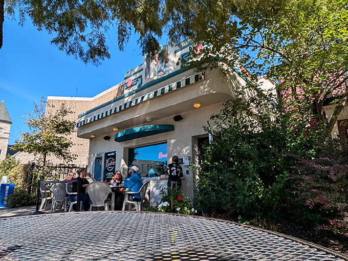 The Art Deco facade of Ernie's stands as a colorful time capsule in downtown Columbia, where generations of Missourians have found comfort and community.