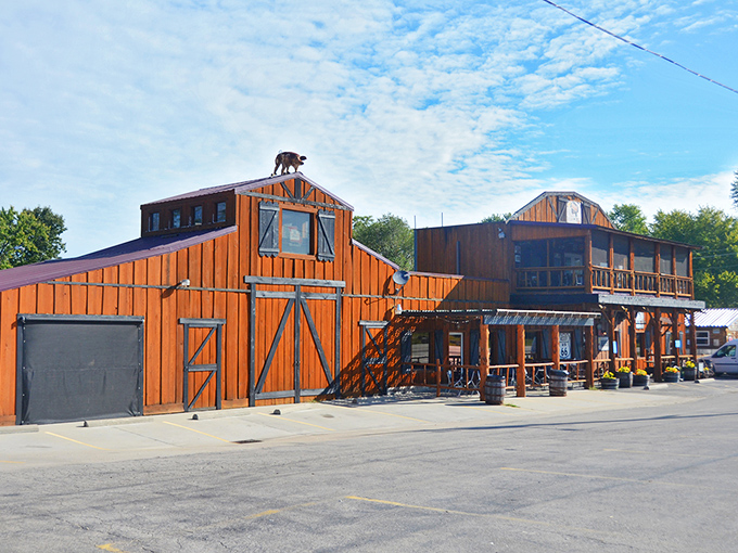 Step into barbecue paradise where that barn-style exterior isn't just rural charm&mdash;it's a smoke signal calling hungry travelers from miles around.