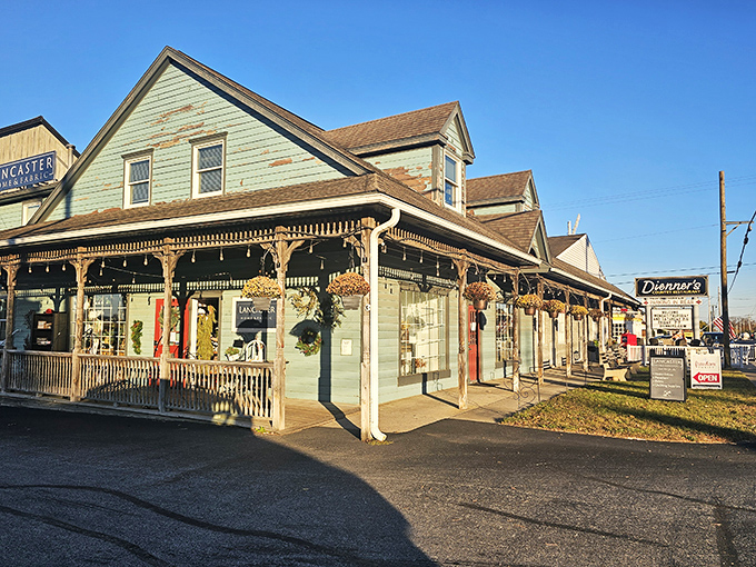A charming slice of Pennsylvania Dutch country awaits at Dienner's, where that inviting porch practically whispers, "Come on in and stay awhile." 