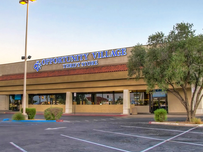 The unassuming exterior hides a treasure trove within&mdash;like finding a speakeasy, but instead of cocktails, you'll discover vintage cardigans and mid-century lamps.