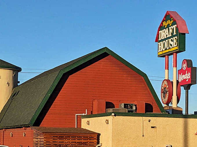 The red barn-like exterior of Big Dog's stands out in Las Vegas like a Wisconsin thumbprint on a desert postcard. Rustic charm meets brewing excellence.