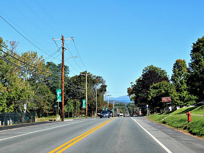 Main Street Bethlehem stretches toward mountain vistas like a postcard come to life. Small-town charm with big-time views.