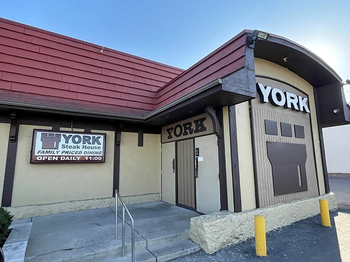 The time machine isn't hidden in Area 51&mdash;it's right here on West Broad Street, disguised as York Steak House's charmingly retro exterior.