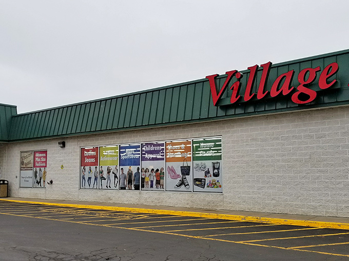 The unassuming exterior with its bold red signage and colorful window displays is like a siren call to bargain hunters across Northeast Ohio.