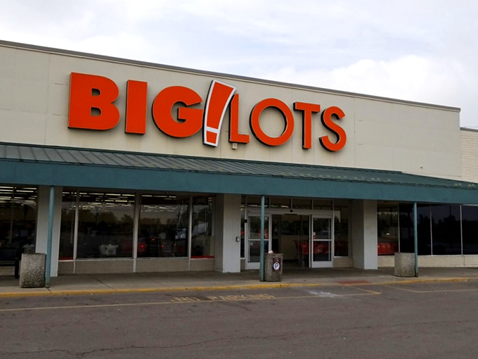 The iconic orange exclamation point beckons like a retail lighthouse, promising treasures within that won't break your bank account or your spirit.