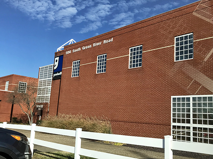 The brick facade with its distinctive glass-block windows isn't just a building&mdash;it's the gateway to bargain paradise in Evansville.