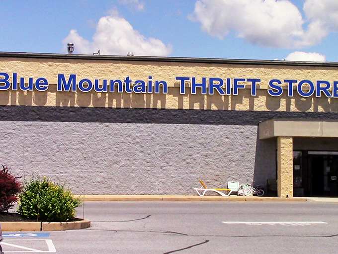 The unassuming exterior of Blue Mountain Thrift Store hides a treasure trove within. Like finding a five-star restaurant in a strip mall, appearances can be delightfully deceiving. 
