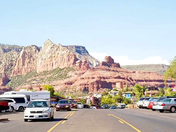 Sedona's main drag looks like a movie set with those impossibly red mountains framing every view. Nature's own screensaver!