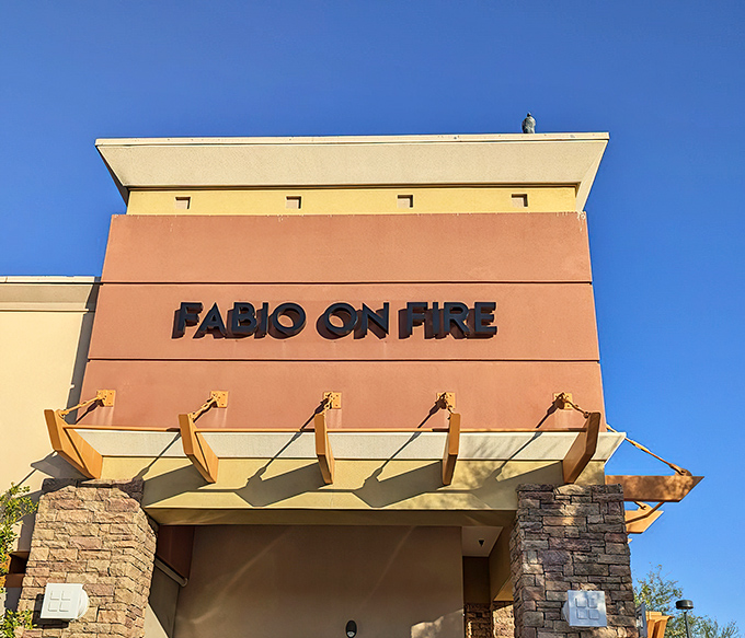 The unassuming desert-toned exterior of Fabio On Fire might not scream "authentic Italian," but inside awaits a culinary adventure that would make any nonna proud.