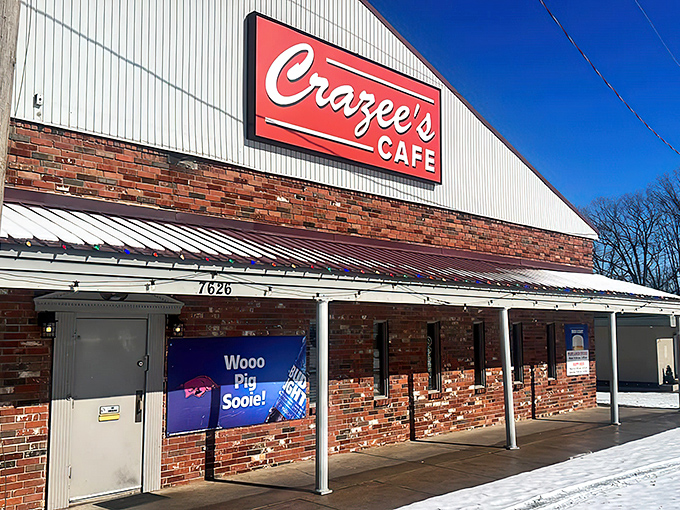 The unassuming exterior of Crazee's Café proves once again that culinary treasures often hide in plain sight along Arkansas roadways.