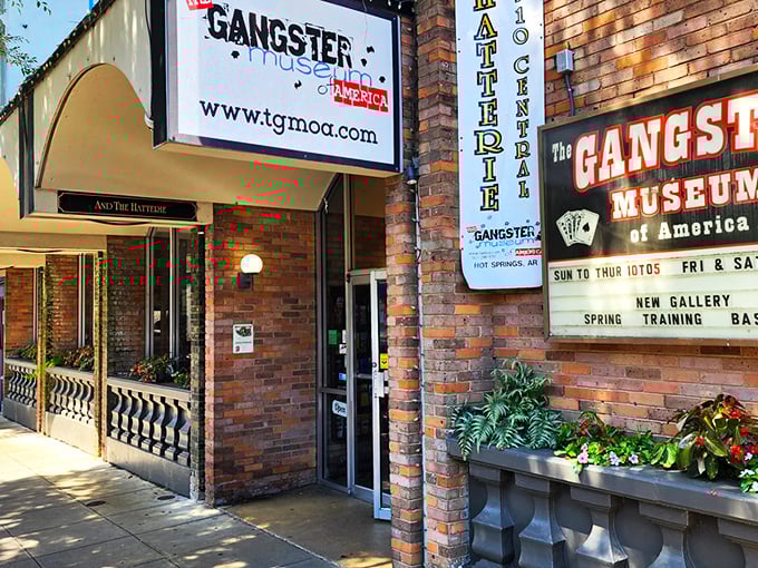 The brick facade and vintage signage beckon like a secret password into Hot Springs' scandalous past. Step inside&mdash;the tommy guns don't bite!