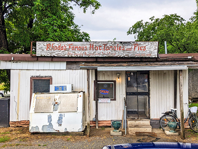 The unassuming exterior of Rhoda's might fool you, but culinary legends rarely announce themselves with neon signs and valet parking.