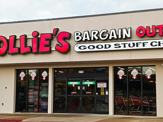 The iconic red Ollie's sign promises "Good Stuff Cheap" &ndash; a siren call to bargain hunters that's impossible to resist on a sunny Arkansas day. 
