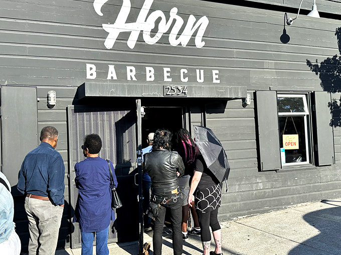 The unassuming black exterior with its white bull skull logo is barbecue's version of a speakeasy &ndash; you're not supposed to find greatness this easily.