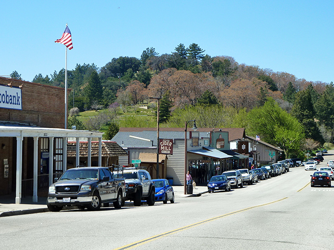 Main Street Julian at sunset looks like someone spilled a painter's palette across the sky. Small-town magic with a technicolor backdrop.