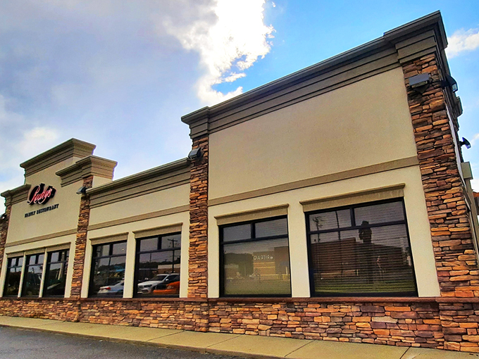 The welcoming facade of Rudy's Family Restaurant proves that culinary treasures often hide behind modest exteriors. Like finding a great novel with a simple cover.