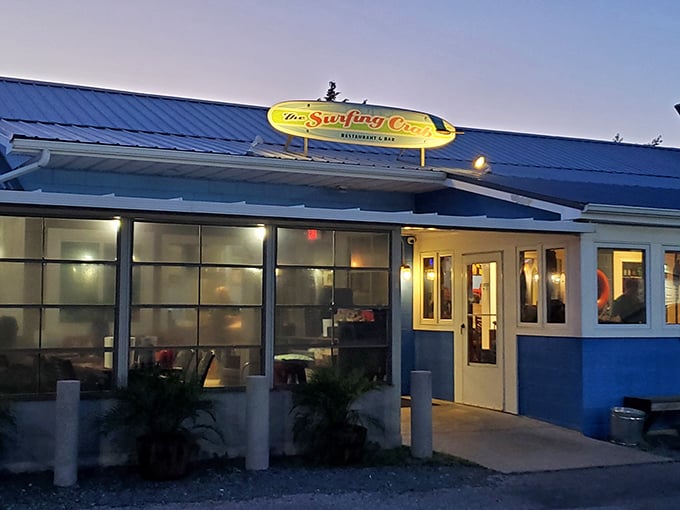 The blue exterior with its cheerful yellow surfboard sign isn't trying to impress anyone&mdash;until you taste what's inside. Coastal dining at its unpretentious best.