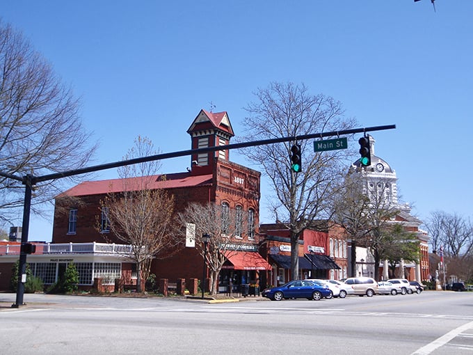 Madison's historic main street stretches before you like a movie set, complete with brick buildings and that small-town charm Norman Rockwell could only dream of capturing.