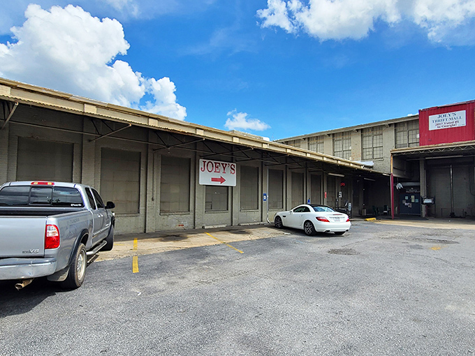 Joey's unassuming exterior might fool you, but that prominent red sign is basically the X marking your treasure map spot.