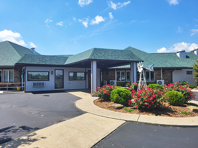 The unassuming exterior of Stoll's Lakeview Restaurant proves once again that culinary treasures often hide behind the most modest facades.