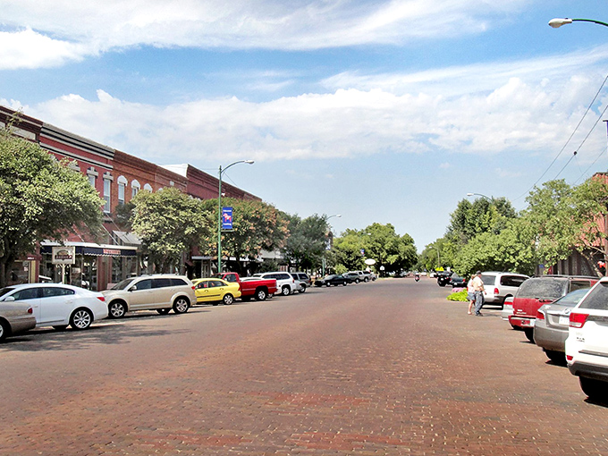 Brick streets that whisper history! Lindsborg's main drag feels like a European postcard that somehow landed in the Kansas heartland.