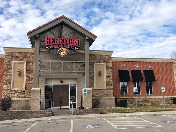 The Hereford House in Shawnee stands proud with its stone-and-brick exterior, that iconic bull logo practically daring you to come in and test your appetite.