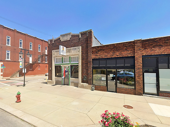The iconic signage of Bradley's Corner Cafe beckons hungry travelers like a culinary lighthouse in downtown Topeka.
