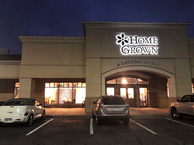 HomeGrown's welcoming exterior at Bradley Fair promises breakfast bliss beyond those doors. The eatery's clean lines and simple signage hint at the culinary magic waiting inside.