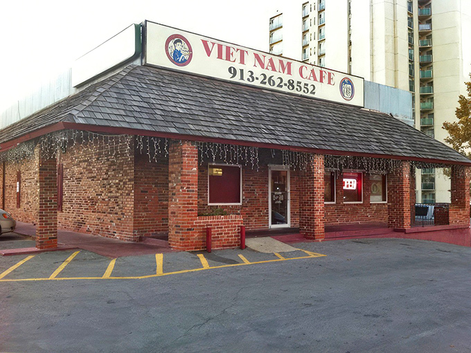 The unassuming brick exterior of Vietnam Cafe 39 hides culinary treasures within&mdash;proof that the best food experiences often come in modest packages.