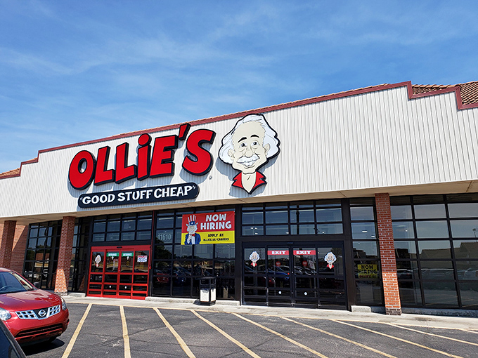 The unassuming exterior of Ollie's in Overland Park hides a treasure trove within. Like finding a secret passage in an ordinary-looking wall, this place delivers unexpected joy.