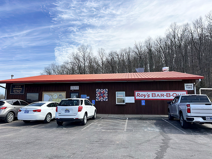 The unassuming exterior of Roy's BAR-B-QUE in Russellville might not stop traffic, but locals know this building houses smoky treasures worth any detour.