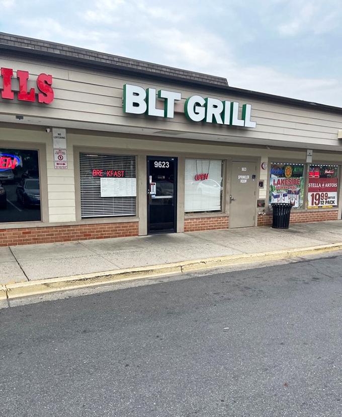 The unassuming storefront that houses sandwich greatness. Like finding a Picasso at a yard sale, BLT Grill's modest exterior belies the culinary treasures within.