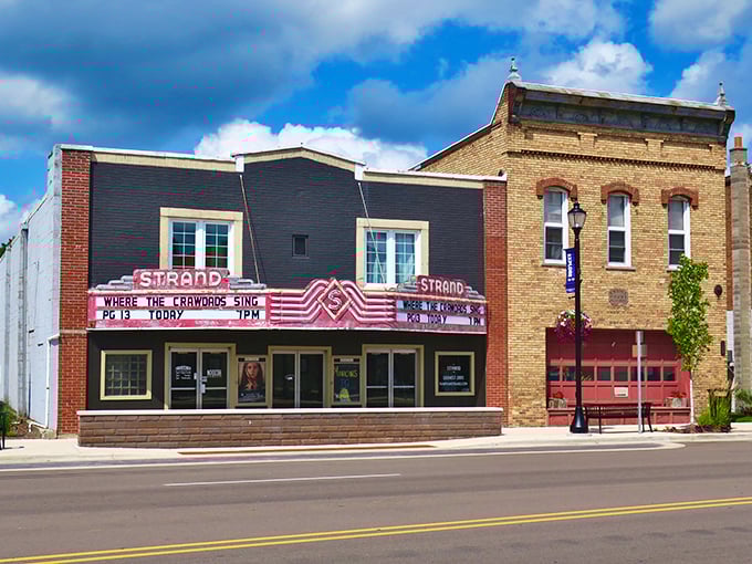 Downtown Paw Paw greets you with that perfect small-town charm &ndash; complete with a purple bike lane that says "we're quirky and proud of it."