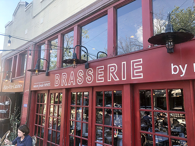 The burgundy fa&ccedil;ade beckons like a Parisian street corner transplanted to St. Louis, complete with those quintessential French bistro tables waiting for your arrival. 