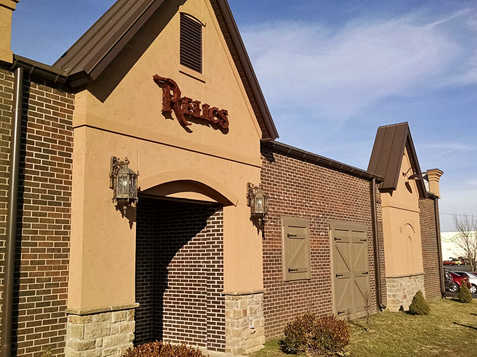The humble brick entrance to Relics belies the time-traveling adventure waiting inside &ndash; Missouri's own TARDIS of treasures and trinkets.