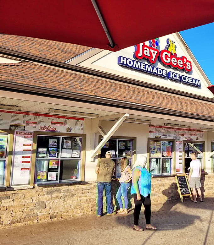 The beacon of frozen happiness in Salem, NH. Jay Gee's storefront promises homemade ice cream dreams that'll make you forget about your diet faster than you can say "waffle cone."