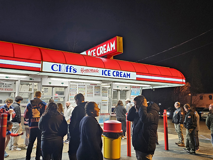 The iconic red awning of Cliff's beckons like a desert mirage, except instead of water, it promises something far better&mdash;homemade ice cream that'll change your life.