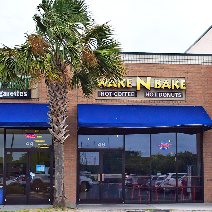 The unassuming brick exterior of Wake N Bake belies the sugar-laden treasures within&mdash;like finding a treasure chest disguised as an ordinary mailbox.