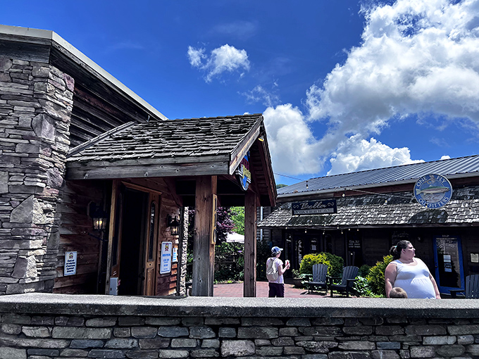 The stone facade of My Father's Pizza welcomes visitors like a mountain cabin that happens to serve world-class pizza. Rustic charm meets culinary excellence. 