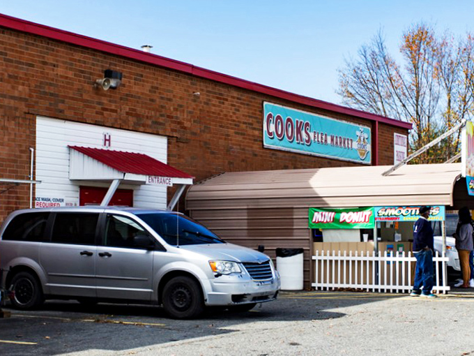Welcome to treasure-hunting paradise! Cooks Flea Market's bustling parking lot hints at the bargain bonanza waiting inside this Winston-Salem institution.
