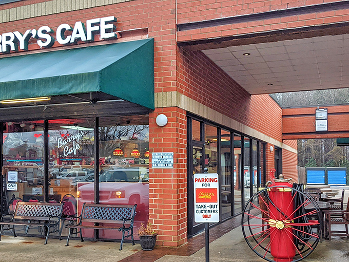 The unassuming brick exterior of Barry's Cafe might fool you, but locals know this Raleigh strip mall hides breakfast paradise inside. 