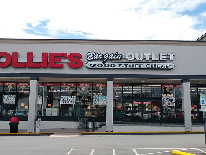 Bold and welcoming, Ollie's signature storefront promises the thrill of the hunt with its no-nonsense "Good Stuff Cheap" motto that speaks directly to the bargain hunter in all of us.