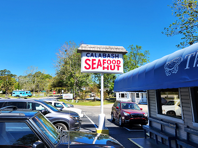 The iconic blue awning and classic signage promise seafood nirvana. Like spotting a lighthouse in a storm of mediocre dining options.