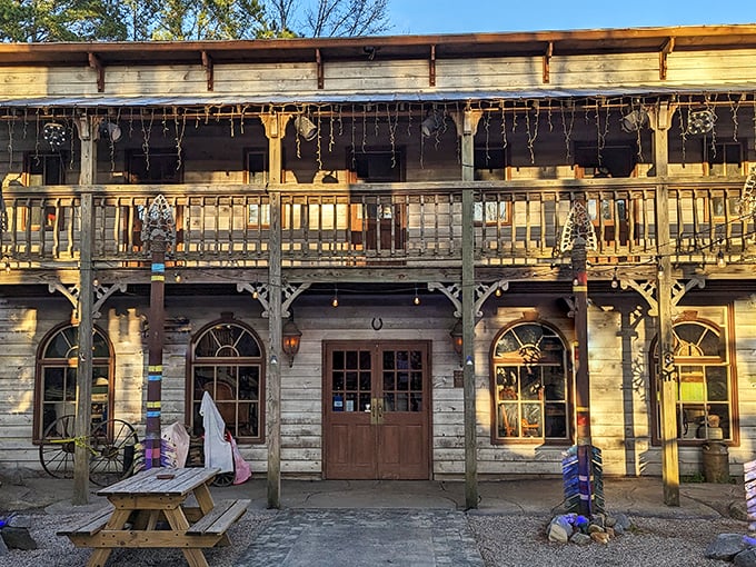 The frontier beckons! Deadwood's wooden walkway and red exterior invite you to leave modern life behind and mosey into the Wild West of flavor. 