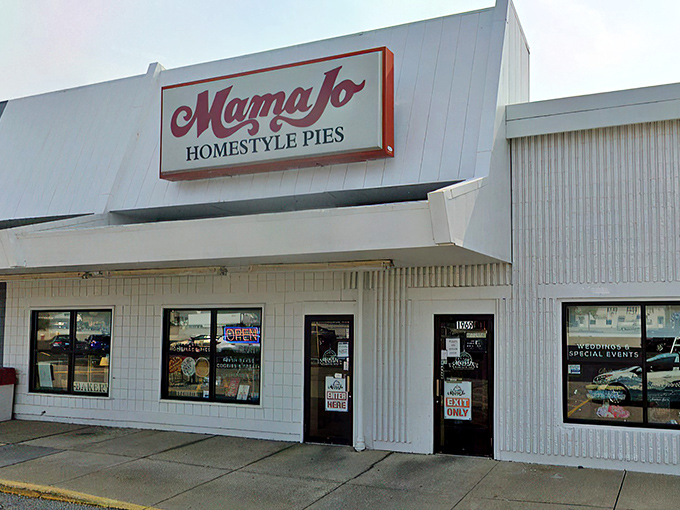 The unassuming exterior of Mama Jo's proves once again that culinary treasures often hide in plain sight. This modest building houses pie perfection.v