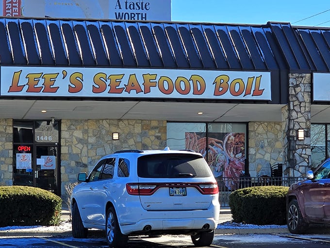 The unassuming storefront that launches a thousand seafood dreams. Lee's Seafood Boil brings coastal magic to landlocked Columbus with no pretension, just promise.