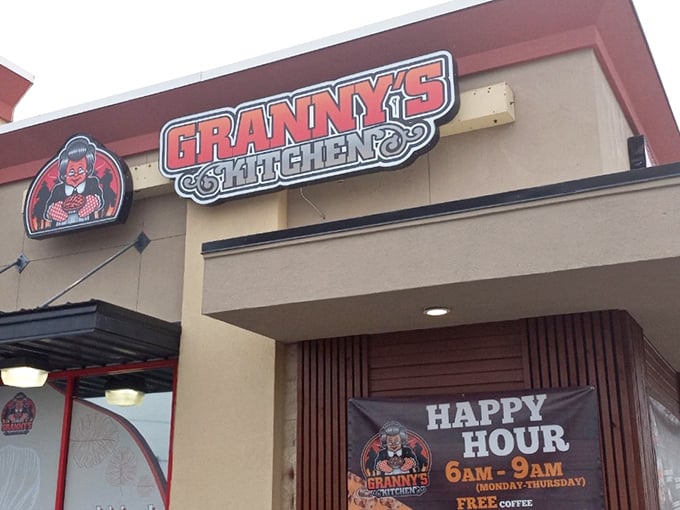 The unassuming exterior of Granny's Kitchen hides culinary treasures within, like finding a diamond in your grandmother's cookie jar.